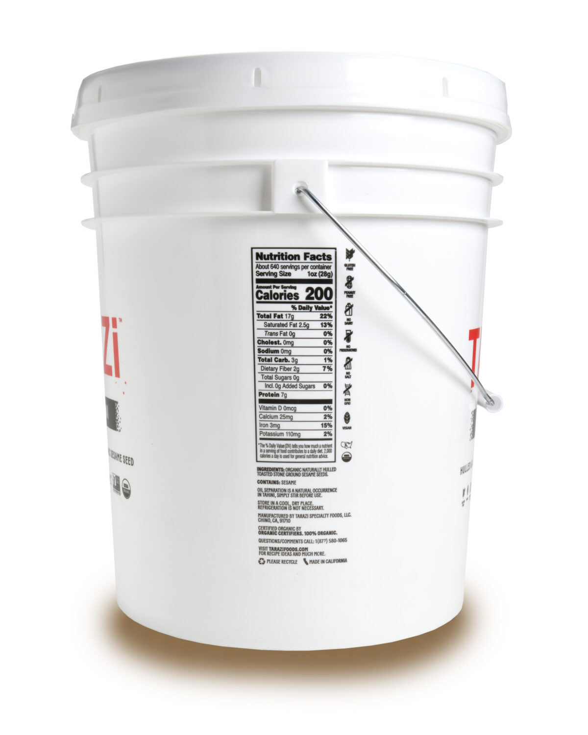 Tarazi Tahini 40 lb pail - Tarazi Foods